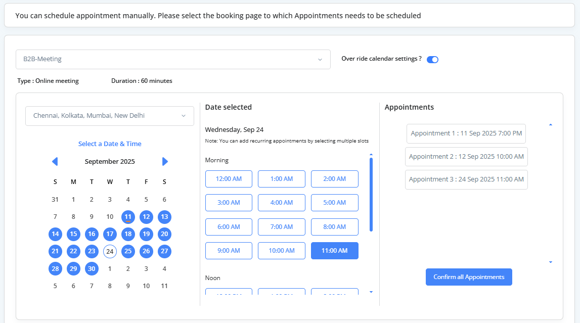 Manual Scheduling & Admin-Created Bookings | iMeetify Help Center